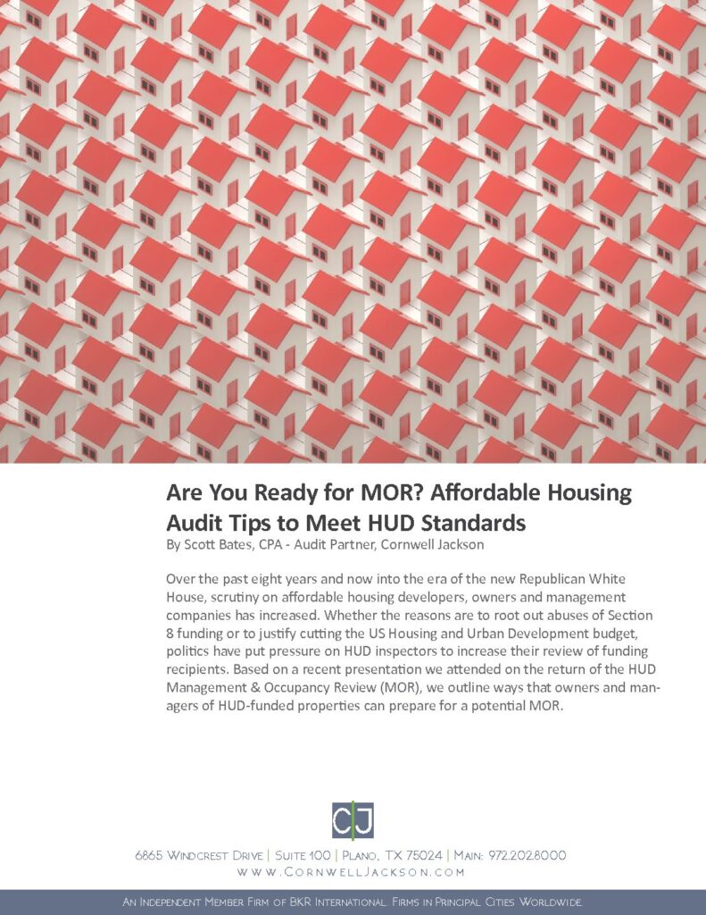 Are You Ready for MOR? Affordable Housing Audit Tips to Meet HUD ...